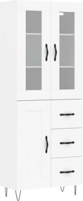 Skříň highboard bílá 69,5 x 34 x 180 cm kompozitní dřevo 3198689
