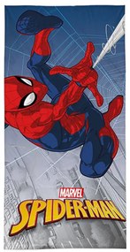 Detexpol Plážový ručník/osuška 70x140 cm Spiderman modrý