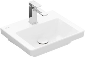 Villeroy & Boch Subway 3.0 - Umývátko 45x37 cm, bez přepadu, otvor pro baterii, CeramicPlus, alpská bílá 437046R1