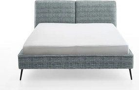 Modrá čalouněná dvoulůžková postel bez roštu 180x200 cm Infinity – Meise Möbel