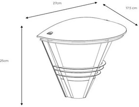 Lucide 11812/01/30 - Venkovní nástěnné svítidlo LIVIA 1xE27/60W/230V černé IP44