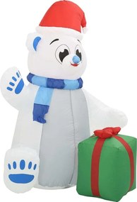vidaXL Vánoční nafukovací lední medvěd s LED dovnitř i ven 1,8 m [331407]