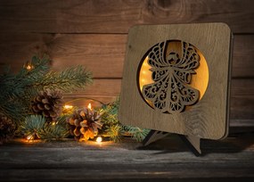 Li-Go "Anděl s krajkou" lampa 19x19cm provedení povrchu: dub světlý