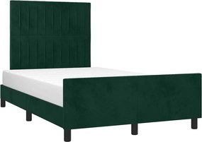 Rám postele bez matrace tmavě zelená 120 x 200 cm samet 3125870