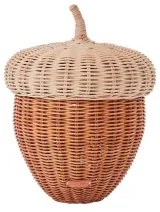 Ratanový košík s víkem Acorn Basket 45 cm Oyoy