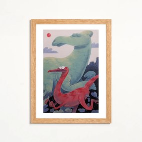 Slakinglizard | Pravěk Rám: Černý, Velikost: 30 x 20 cm