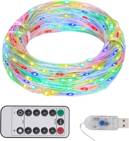 Světelný LED řetěz s 300 LED diodami vícebarevný 30 m