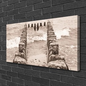 Obraz na plátně Oceán Pláž Architektura 100x50 cm