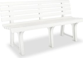 vidaXL Zahradní lavice 145,5 cm plastová [43585] Barva: Bílá