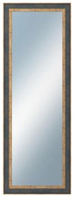 DANTIK - Zarámované zrcadlo - rozměr s rámem cca 50x140 cm z lišty ZVRATNÁ modrozlatá plast (3068)