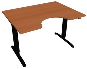 Hobis Motion Elektr. nastavitelný stůl 120x90 - HOBIS ERGO MOTION MSE 2 1200 Dekor stolové desky: třešeň, Barva kovové podnože: černá