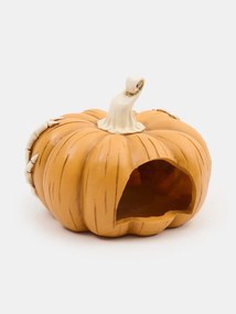 Sinsay - Halloweenský svícen na LED svíčky ve tvaru dýně s kostlivými rukama - oranžová