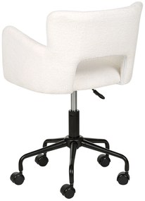 Kancelářská židle s buklé čalouněním bílá SANILAC Beliani
