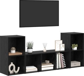 Sestava TV skříněk 3 ks Černá Kompozitní dřevo 3393253