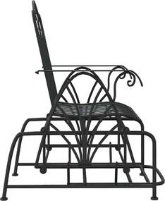 Lavice glider 61 cm černá ocel 318834