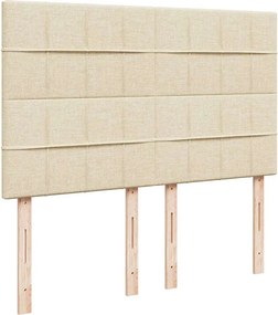 Box spring postel s matrací krémová 140x200 cm textil 3292084