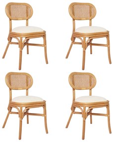 Jídelní židle 4 ks len - Default Title