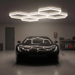 LED Stropní svítidlo HEXLINE LED/216W/230V 4000K 208x300 cm bílá