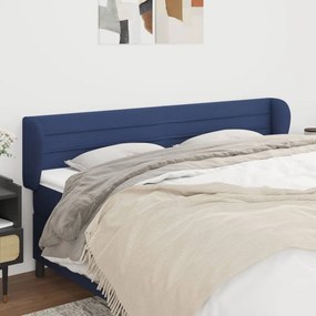 Čelo postele typu ušák modré 183x23x78/88 cm textil 3117304
