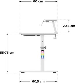 Dětský rostoucí psací stůl Mark Adler Study 3.7 Grey