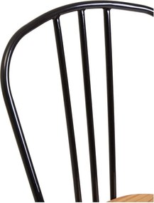 Černá jídelní židle z jilmového dřeva District – Premier Housewares
