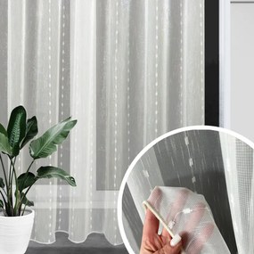 Žakárová záclona smetanová s olůvkem metráž Ervi 9723