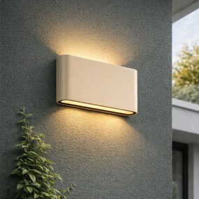 Moderní venkovní nástěnné svítidlo béžové 17,5 cm vč. LED IP65 - Batt