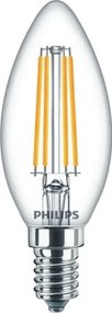 LED žárovka E14 Philips Classic Filament B35 6,5W (60W) teplá bílá (2700K), svíčka