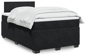 Box spring postel s matrací černá 120 x 200 cm samet 3286278