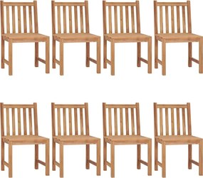 Zahradní židle s poduškami 8 ks masivní teak 3073164