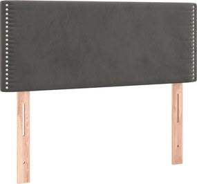 Box spring postel s matrací tmavě šedá 120 x 200 cm samet 3141234