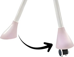 Židle na krmení KDK03 4v1 růžová + košík a kolečka ZDARMA