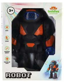 Teddies Robot chodící, 22 cm, na baterie se světlem a zvukem