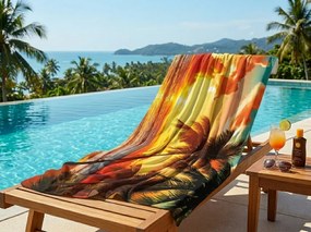 Rychleschnoucí XXL plážová osuška AURORIA barevná 150 x 210 cm, 100% mikrovlákno