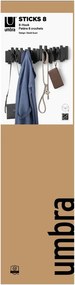 Černý plastový nástěnný věšák 72 cm Sticks – Umbra