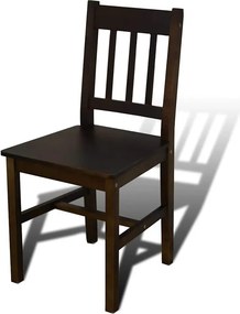 Dřevěný stůl se 4 židlemi, hnědá barva 241221