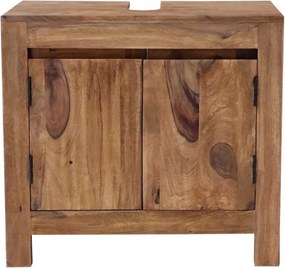 Indický nábytek - Skříňka pod umyvadlo Gani 90x70x45 z indického masivu palisandr Super natural