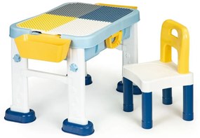 EcoToys Dětský hrací stůl 6v1, židle, tabule, HC493113