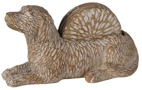 Dřevěný dekorativní stojánek ve tvaru psa na podtácky (4 ks) - 12*9*21 cm