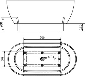 Polysan REDUTA 150 x 75 cm 72830W konstrukce pro vanu bílá Koupelny Bernold