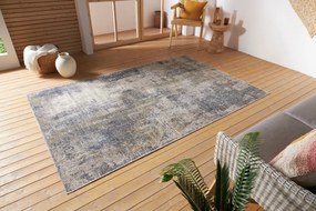 Hanse Home, AKCE: 160x235 cm Kusový koberec Cairo 105586 Gizeh Cream Blue – na ven i na doma, modrá, chodba / předsíň