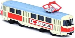 RAPPA Kovová česká retro tramvaj 16 cm PRAGUE / od 3 let
