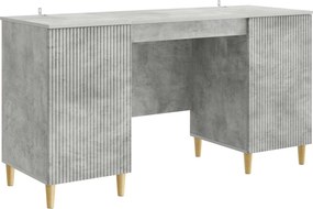 Stůl s policí Betonově šedá 142,5 x 50 x 75 cm Kompozitní dřevo 3414597