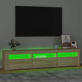 TV skříňka s LED osvětlením dub sonoma 180x35x40 cm 3152756
