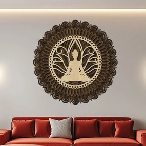 dřevo života 5 vrstvá mandala VNITŘNÍ KLID Zvolte rozměr (cm): 80x80, Zvolte barvu dekoru: Javor