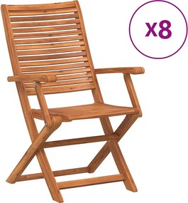 Skládací židle 8 ks 57x66x95 cm Masivní akácie 3214476