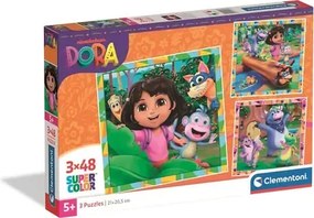 CLEMENTONI Puzzle Dora průzkumnice / 3x48 dílků / od 5 let