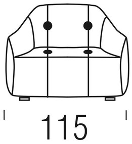 Beltá / Frajumar designové sedačky Ovvo 115cm
