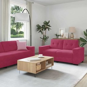 Set pohovek 3 ks Větrná červená samet 3324643