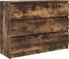 Příborník kouřový dub 100x35x76 cm kompozitní dřevo 3328502